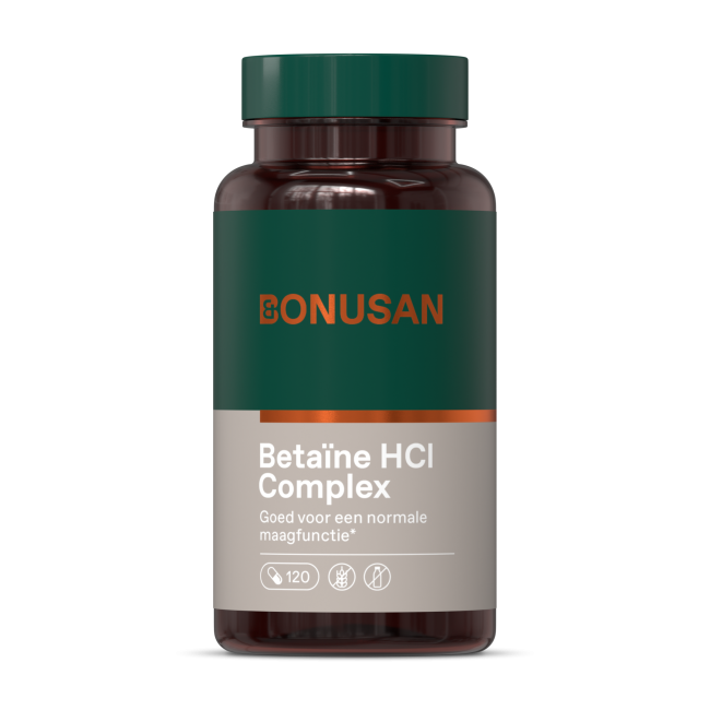 Betaïne HCl Complex van Bonusan :120 capsules