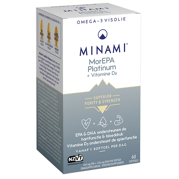 MorEPA Platinum met vitamine D3 (60softgels) van Minami Nutrition