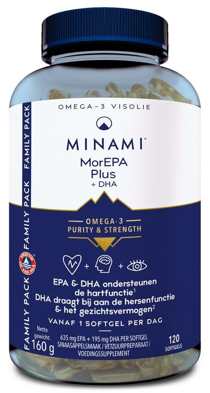 MorEPA Plus visolie (120softgels) van Minami Nutrition