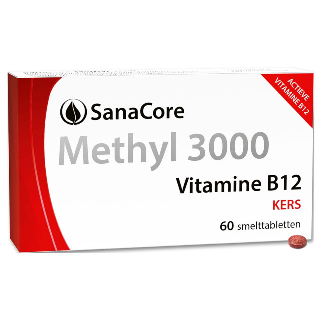 Methyl 3.000 Vitamine B12 van SanaCore (60smelttabl)